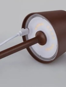 Venkovní stolní lampa Deck hnědá