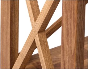 Regál z dubového dřeva v přírodní barvě 70x161 cm X-Shelf – Unique Furniture