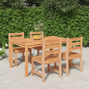 vidaXL 5dílný zahradní jídelní set masivní teakové dřevo [3157185]