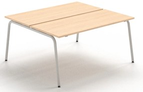 NARBUTAS - Dvoumístný pracovní stůl ROUND 140x144 s posuvnou deskou