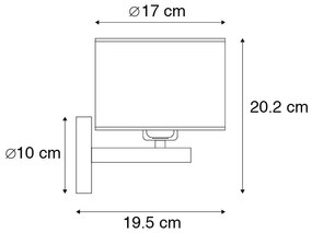 Moderní nástěnné svítidlo bílé kulaté - VT 1