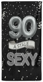Osuška Stále sexy – černá (věk: 90, Velikost osušky: 70x140cm)