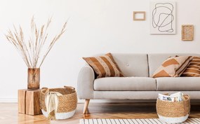 Tutumi Tutumi, sada přírodních košů Boho 2ks YT21B-34, bílá-hnědá, HOM-02809