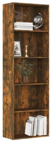 Petromila 5patrová knihovna kouřový dub 60 x 30 x 189 cm kompozitní dřevo