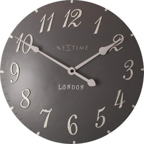 Nástěnné hodiny London Arabic šedo-hnědé
