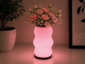 Verk Group Stolní lampy s vázou na květiny, dekorativní 2v1, led rgb, s dálkovým ovládáním