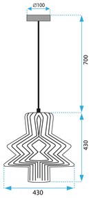 Toolight Toolight, stropní svítidlo 1xE27 APP1458-1CP, černá, OSW-02418