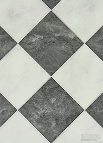 Breno PVC SMARTEX Holywell 990M - šedo-bílá dlažba, šíře 100 cm