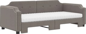 Válenda s přistýlkou a matracemi taupe 80 x 200 cm textil 3197650