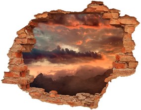 Wallmuralia Nálepka fototapeta na zeď Západ slunce hory 90x70 cm