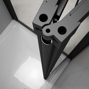 Polysan Polysan, EASY BLACK sprchové dveře skládací 900mm, čiré sklo, EL1990B