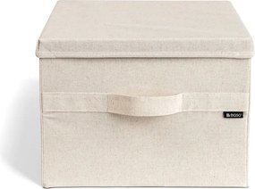Béžový látkový úložný box s víkem 36x46x25 cm Soft Storage Large – Bigso