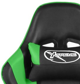 Petromila Otočná herní židle zelená PVC