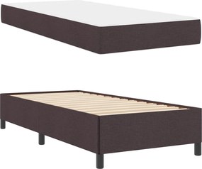 Postel s boxspringem Tmavě hnědá 80 x 200 cm textil 3398818