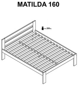 Postel MATILDA 160 Halmar Bílá