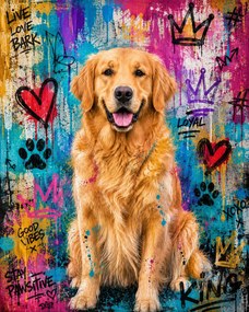 Street Art portrét mazlíčka z fotky | Srdcem darované