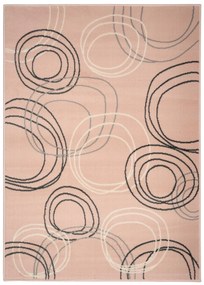 Alfa Carpets, Kusový koberec Circles powder pink, 190x280, růžová, chodba / předsíň