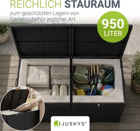 Juskys Polyratanový úložný box Ikaria 950 l Barva: černá