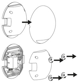 PANLUX LEON CIRCLE nástěnné zahradní LED svítidlo 2W bílá