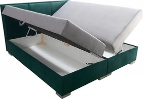 Čalouněná postel Kvadrat II, 200x180, zelená/šedá (an 4810/4817)