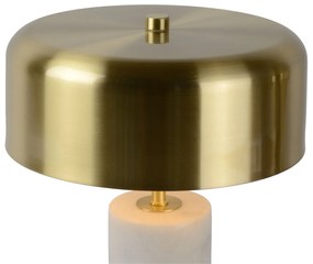 Lucide 34540/03/31 stolní lampa Mirasol, matně zlatá/bílá, 3xG9, 36,5cm