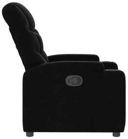 Křeslo relaxační, polohovací, látka černá, NoBi CROWN