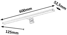 Rabalux 2115 Levon nástěnné koupelnové svítidlo 3v1 LED 600mm 12W/840lm 4000K IP44