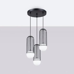 Sollux Lighting Závěsné svítidlo BRINA 3P černé