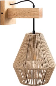 Toolight Toolight, Wood nástěnné svítidlo 1xE27 APP1149-1W, hnědá, OSW-01402
