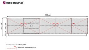 TV stolek Asha 200 cm - bílý mat