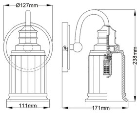 Quoizel QZ-SWELL1-BB-BATH - LED Koupelnové svítidlo SWELL 1xG9/3W/230V IP44