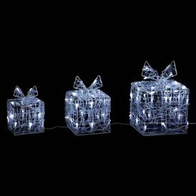Vánoční vnější světelná dekorace, akrylátové dárky, 70 LED