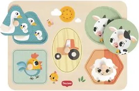 Tiny Love Puzzle se zvuky dřevěné Farmers Funday / od 12 měsíců