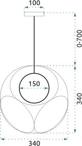 Toolight, stropní svítidlo 1xE27 APP1019-1CP, černá-bílá, OSW-07558