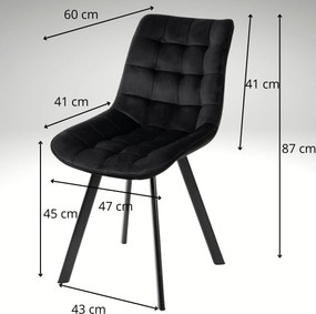 Vikio Jídelní set pro 4 osoby 160x90 cm dub noha X černá židle VJS236-4C-S