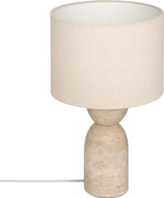 Stolní lampa s travertinovým podstavcem ERIN, Ø 28 x 47,5 cm