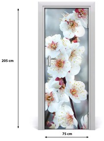 Samolepící fototapeta na dveře Květiny višně 75x205 cm