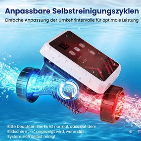 Costway Chlorátor bazénové soli s časovačem elektrolýzy slané vody