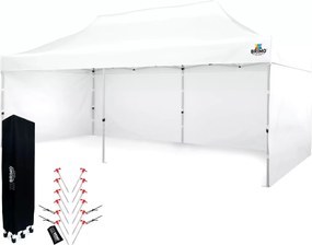 BRIMO Nůžkový párty stan SUPER 3x6 m 3 stěny bílý