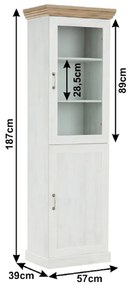 Kondela Vitrína, sosna skandinávská / dub divoký, ROYAL W1D