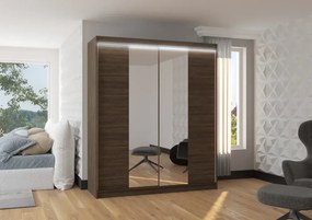 Posuvná skříň se zrcadlem a LED osvětlením BALANCE 180