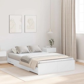 Rám postele s úložným prostorem se zásuvkou Bílá 120 x 200 cm 3335301