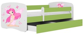 Dětská postel Babydreams víla s motýlky zelená