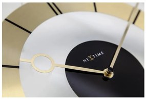 Designové nástěnné hodiny 2790go Nextime Retro Gold 31cm