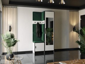 Šatní skříň Roj11 - 106,4x205x39cm bílý + zelený