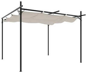 vidaXL Pergola se zatahovací střechou krémová 295 x 292 x 230 cm