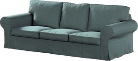 Potah na pohovku IKEA  Ektorp 3-místná, nerozkládací barva modrá látka pletený vzor