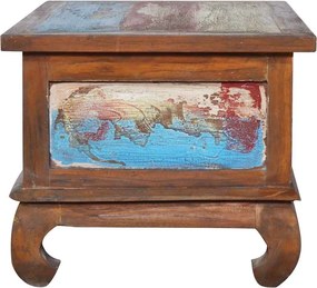 Konferenční stolek 80 x 50 x 40 cm recyklované teakové dřevo 289057