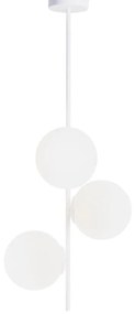 Nordic Design Bílé skleněné závěsné světlo Bubbly 93 cm