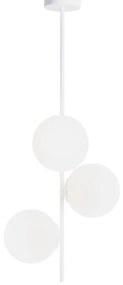 OnaDnes -20% Nordic Design Bílé skleněné závěsné světlo Bubbly 93 cm